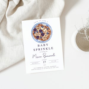 Waffle Baby Sprinkle Invitation Template: Editable Baby Brunch Invite ...