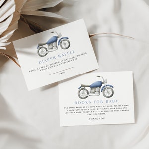 Motorcycle Baby Shower Invitation Bundle: Biker Theme (digital ...