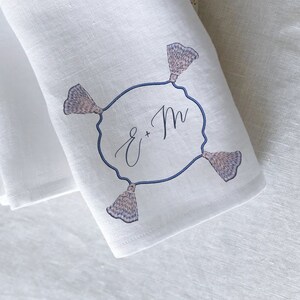 Chinoiserie Tussel Frame Machine Embroidery Design, Blue and White ...