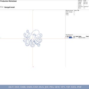 20 Marine Machine Embroidery Design Elements, Sea Shell Octopus Dolphin ...