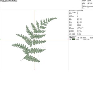 12 Forest Green Branches for Machine Embroidery Design, Fern Botanical ...