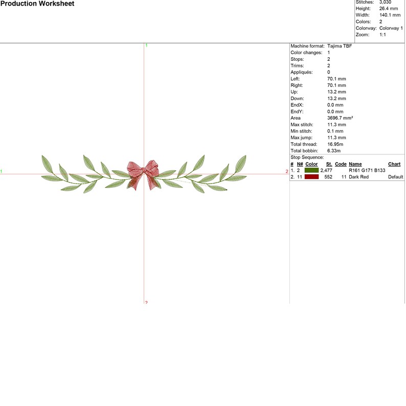 Christmas Machine Embroidery Design- 7 Elements Branch, Border and ...