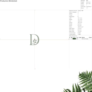 Unique Fern Font Alphabet Monogram Machine Embroidery Design, Script ...