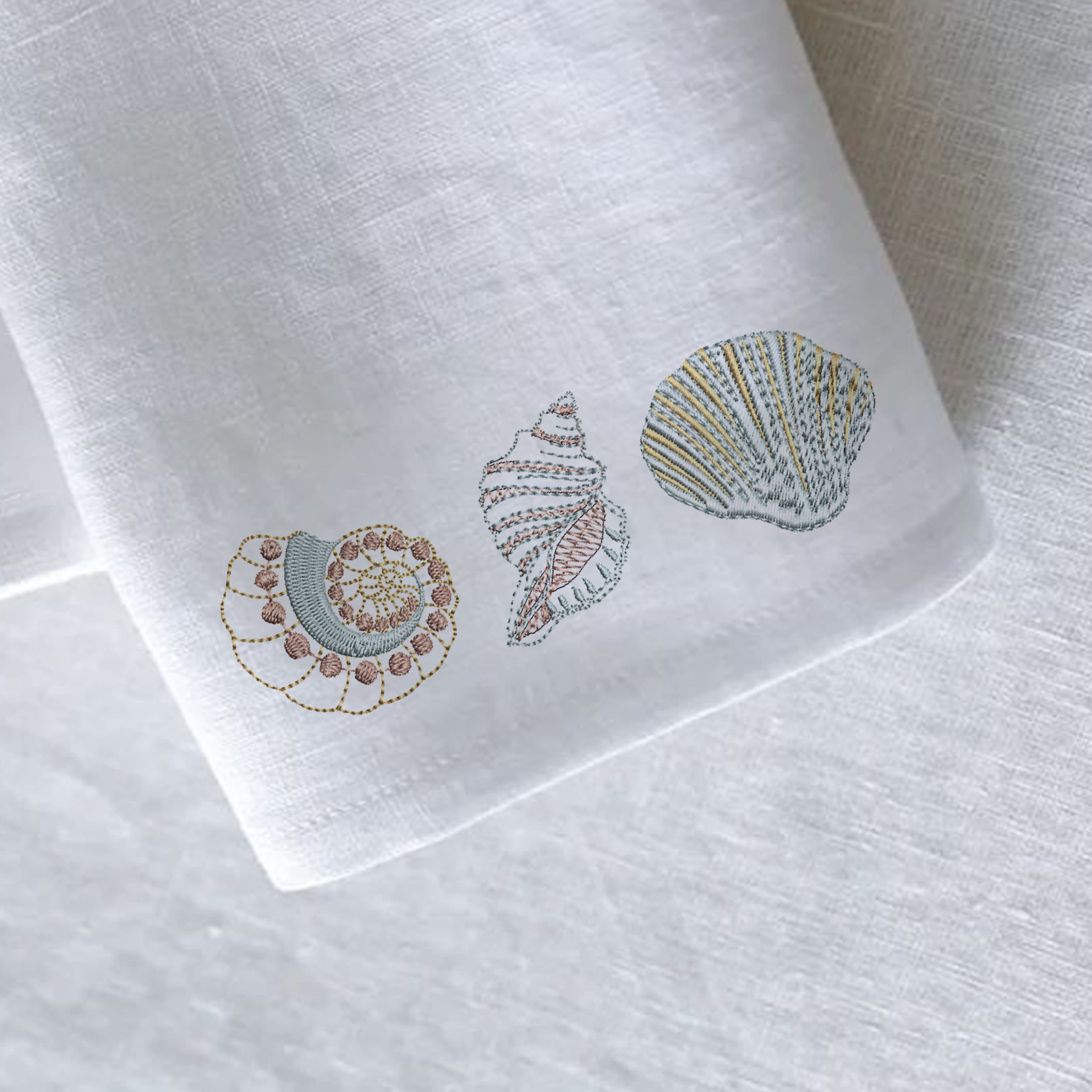 Unusual Sea Shell Machine Embroidery Design Collection, Shells Algae ...