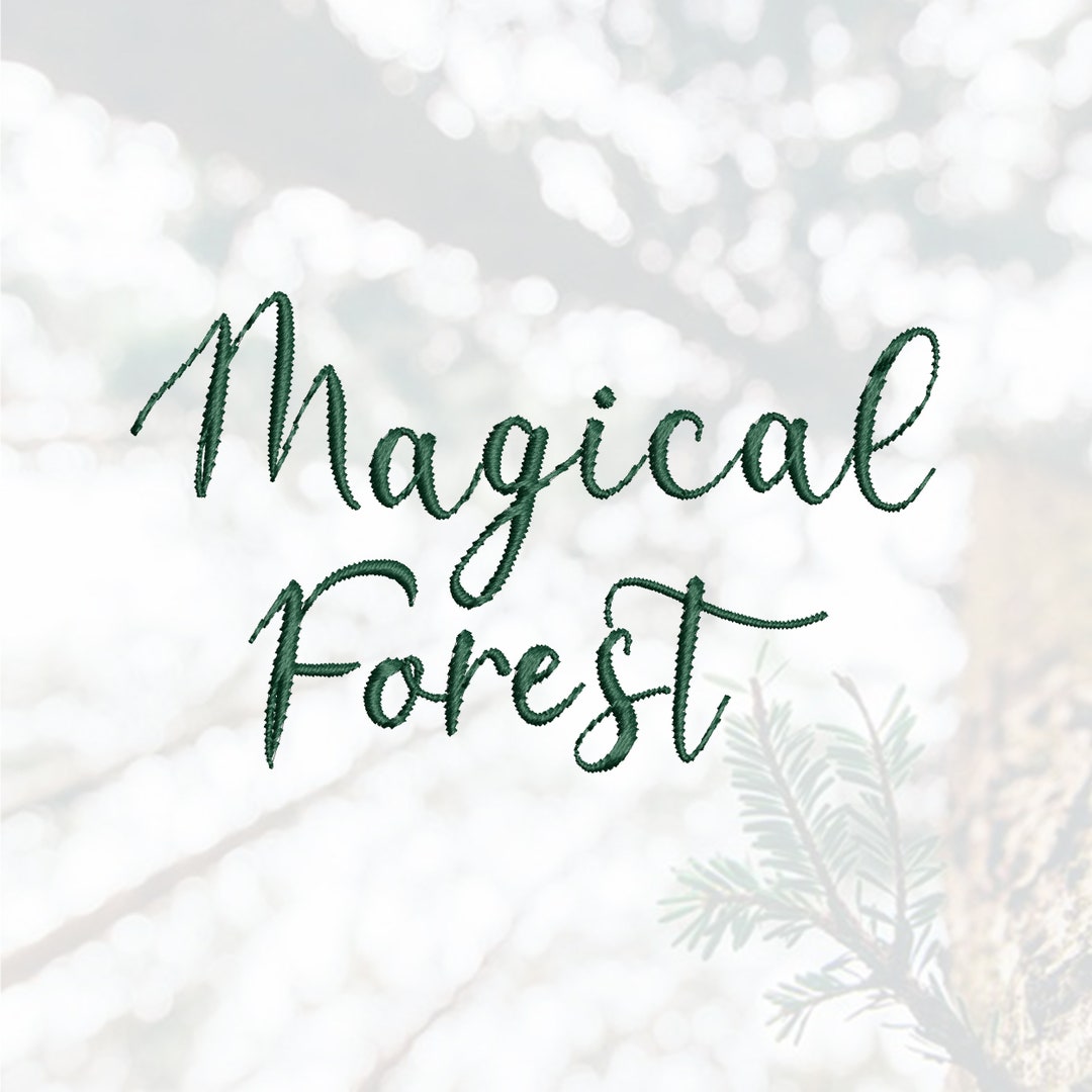 Magical Forest Handwriting Font Alphabet Monogram Machine Embroidery ...