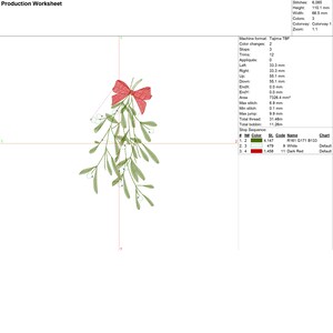 Christmas Mistletoe Branch, Border and Wreath for Machine Embroidery ...