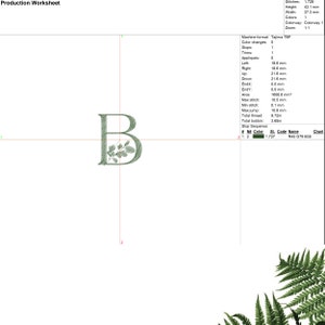 Unique Fern Font Alphabet Monogram Machine Embroidery Design, Script ...