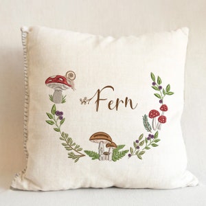 Magical Forest Wreath Machine Embroidery Design, Monogram Letter ...