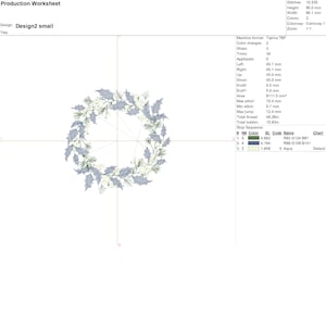 22 Blue Christmas Tree Elements for Machine Embroidery, Chinoiserie ...