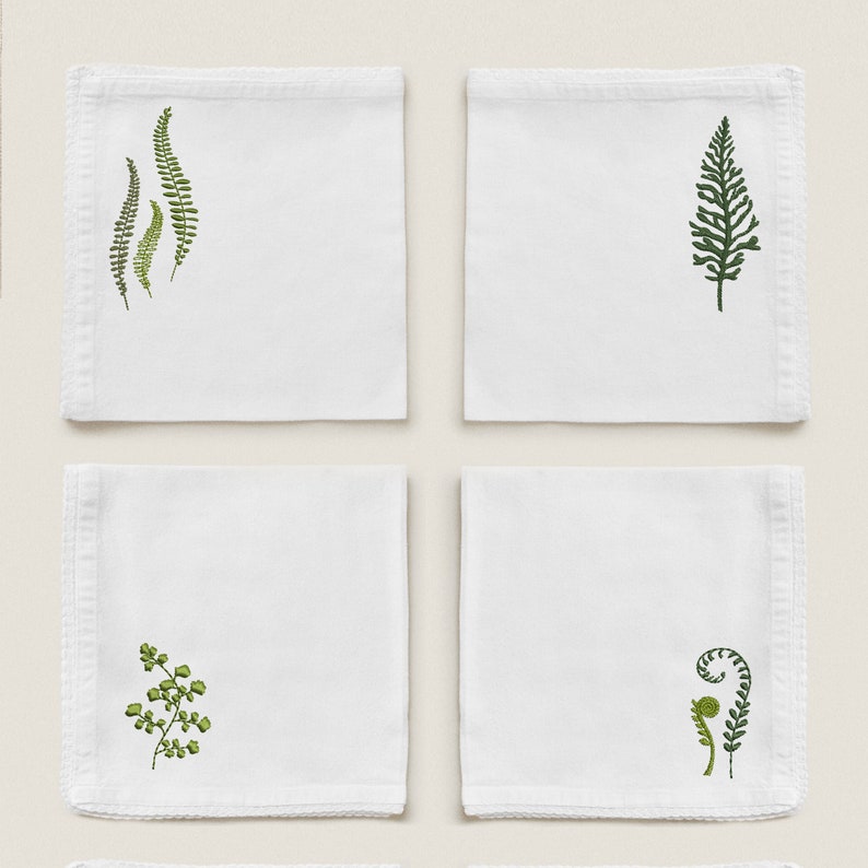 12 Fern Branches for Machine Embroidery Design Botanical Wedding Branch ...