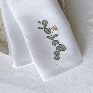 Mini Tiny 16 Eucalyptus Branch Machine Embroidery Designs, Modern ...