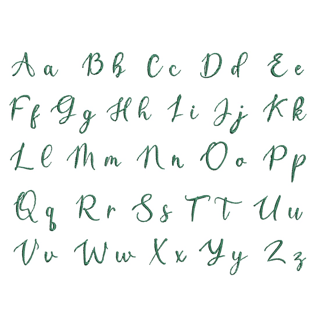 Magical Forest Handwriting Font Alphabet Monogram Machine Embroidery ...