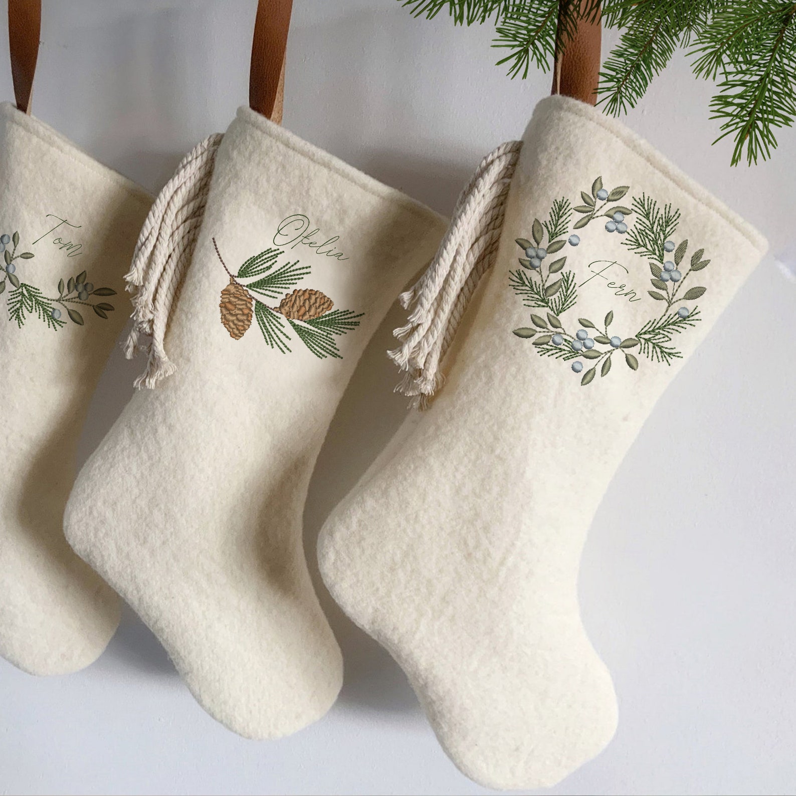 25 Christmas Tree Elements for Machine Embroidery, Winter Holiday ...