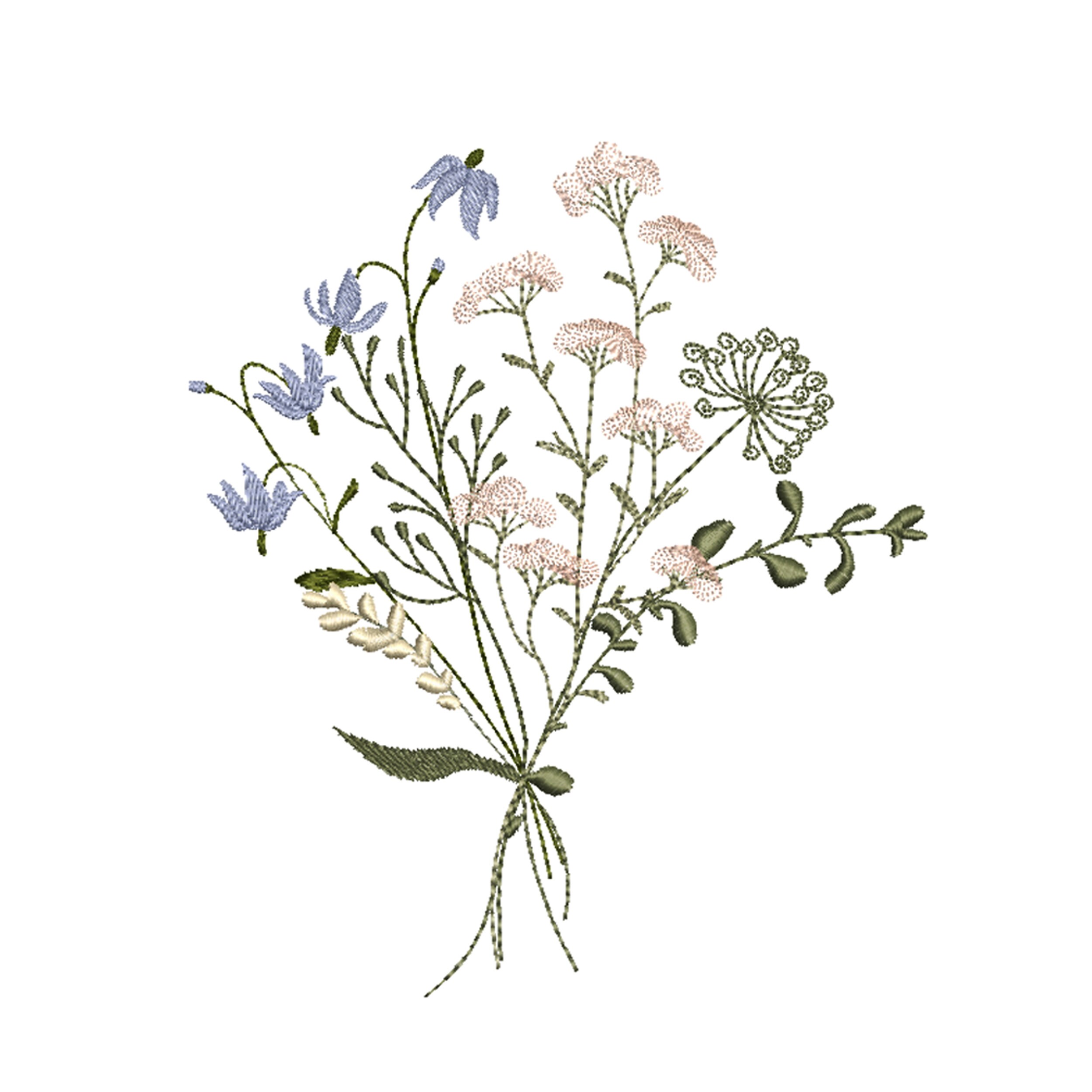 6 Wild Flower Bouquets Machine Embroidery Design Floral - Etsy