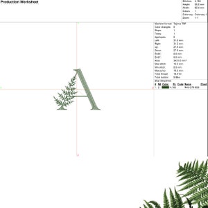 Unique Fern Font Alphabet Monogram Machine Embroidery Design, Script ...