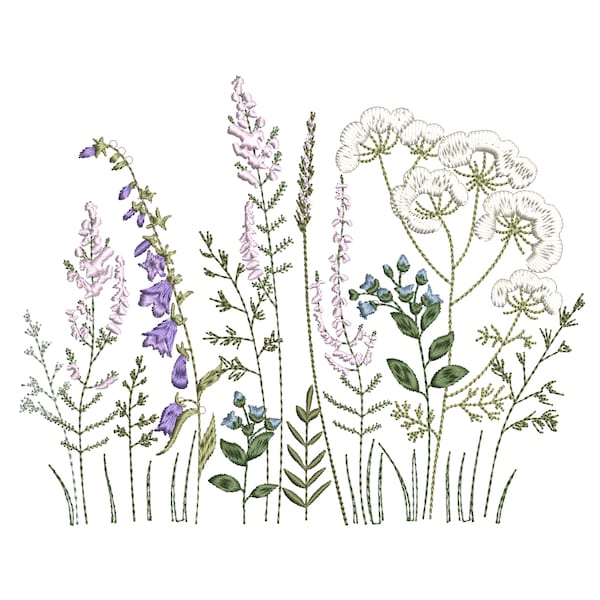 Wildflower Embroidery Pattern - Etsy