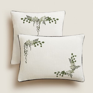 Eucalyptus Fern Border, Corner and Branch for Machine Embroidery Design ...