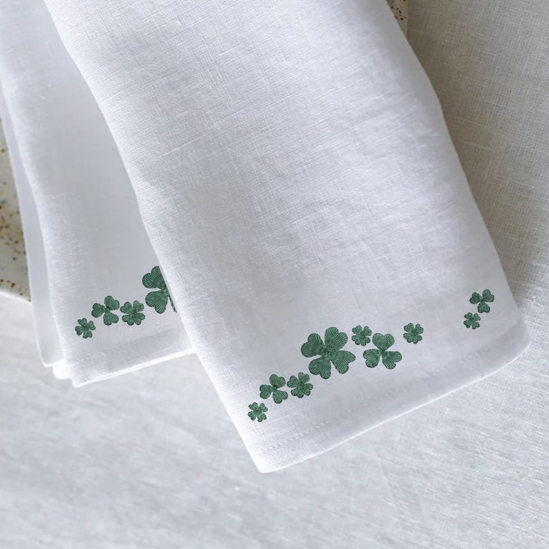 Lucky Shamrock Border Machine Embroidery Design Set, Botanical St ...