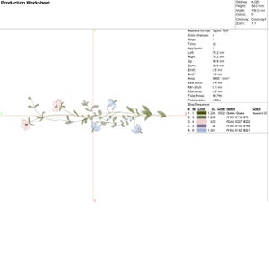 3 Meadow Wildflower Border Machine Embroidery Design Bundle, Botanical ...
