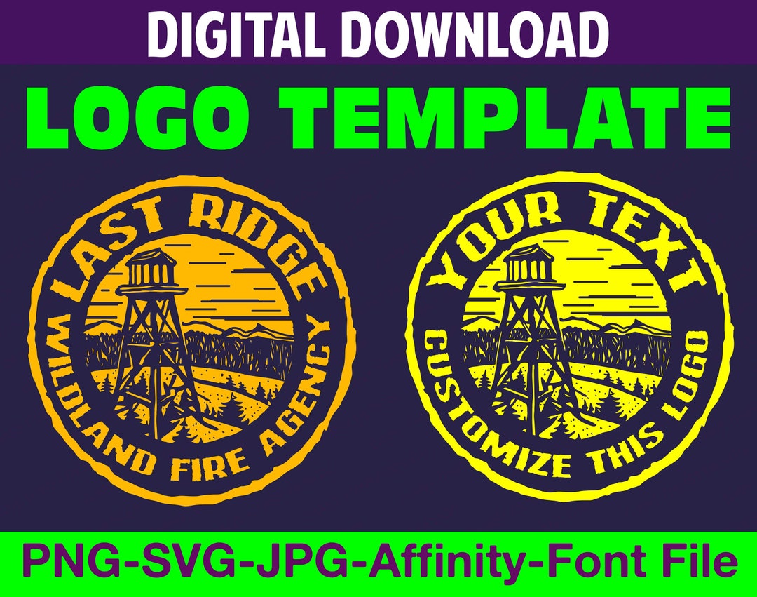Fire Logo; "last Ridge" Customizable Logo; Wildfire Logo; Wildfire ...