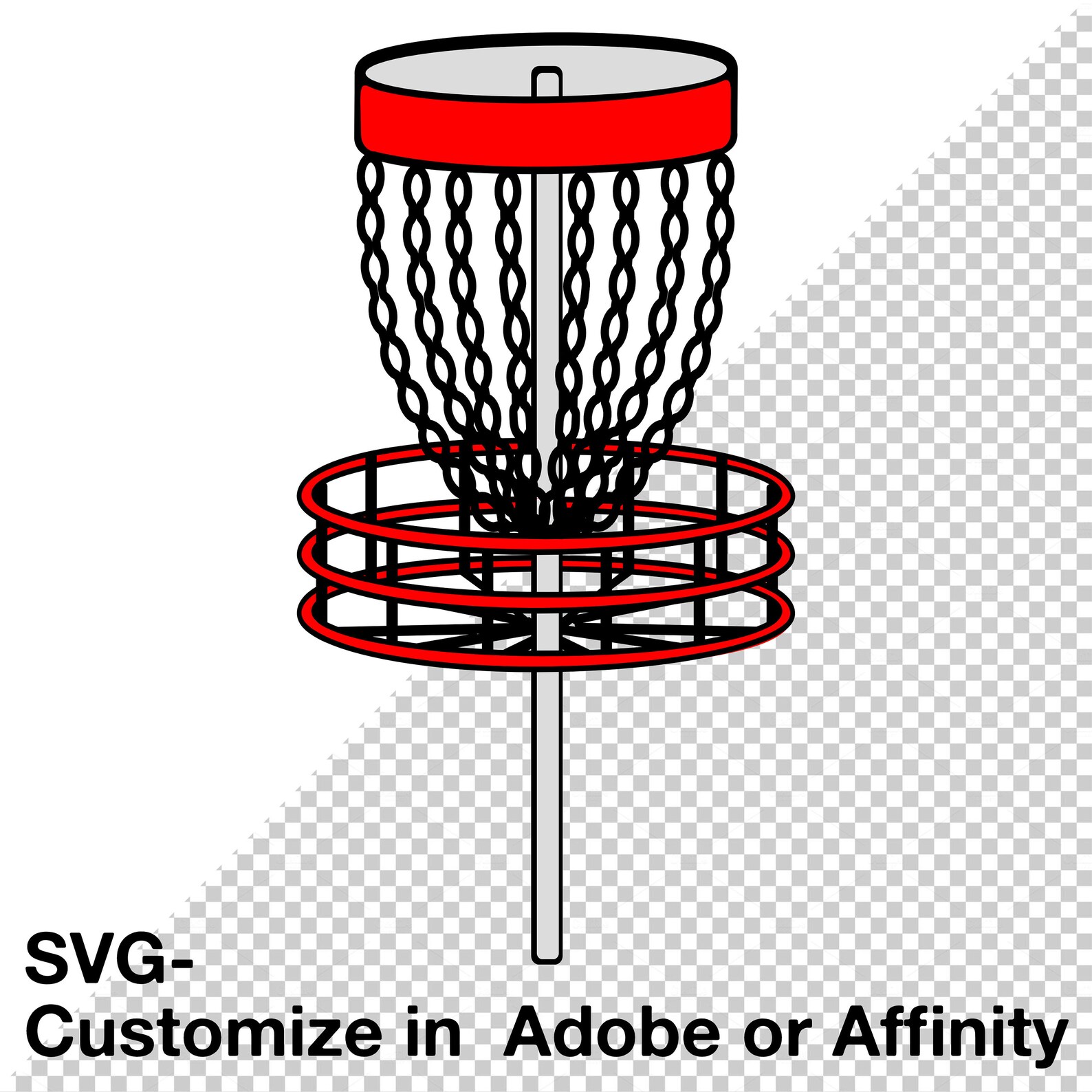 Disc Golf Vectors Disc Golf Clipart Disc Golf Basket Disc Golf PNG Disc ...