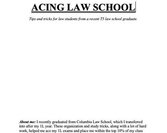 Law School Outline - Etsy