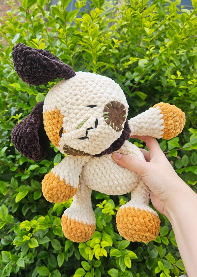 Sleepy Sunflower Puppy Crochet, Amigurumi Plushies, Soft Stuffies Ooak ...