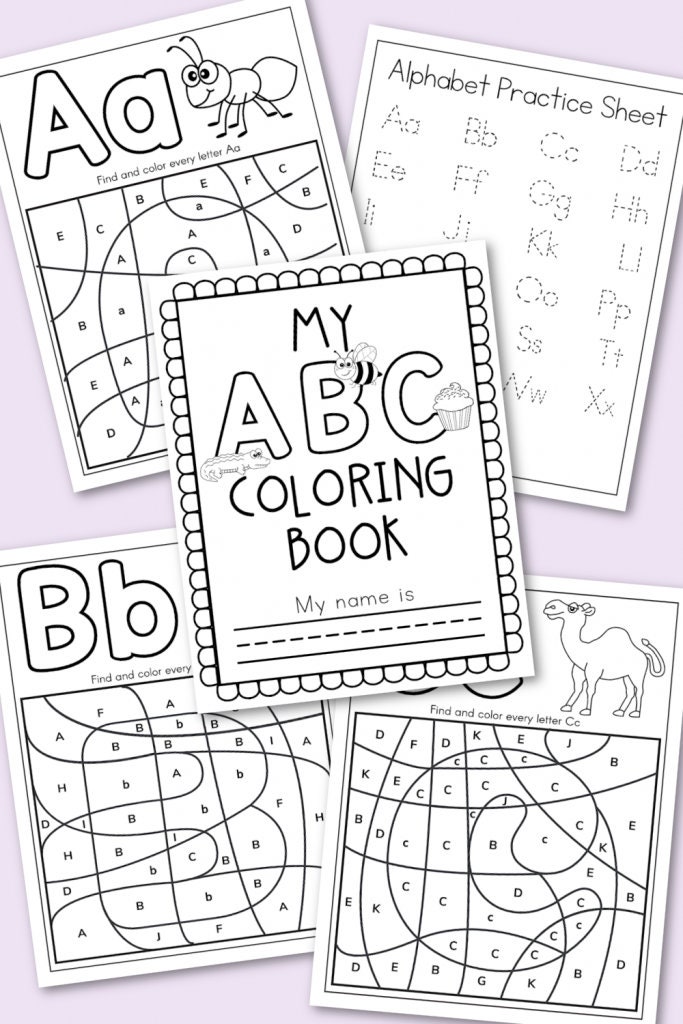 Printable Alphabet Coloring Book Set, ABC Coloring Pages Bundle ...