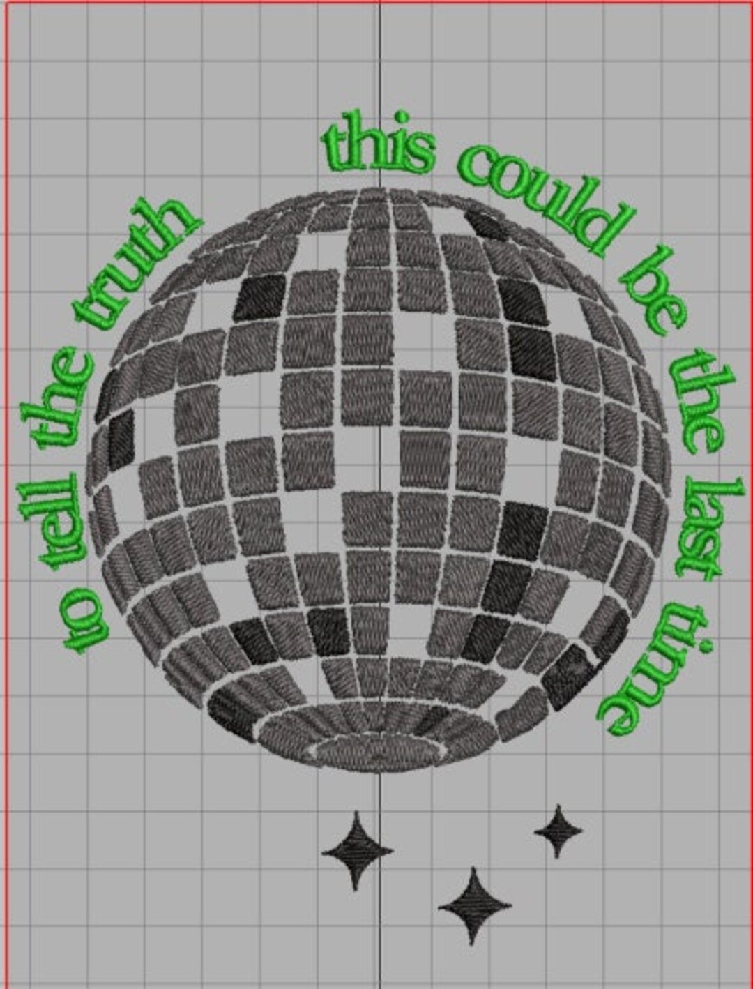 LCD Soundsystem Disco Ball Embroidery - Etsy