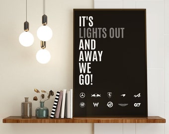 F1 Poster Lights Out - Etsy