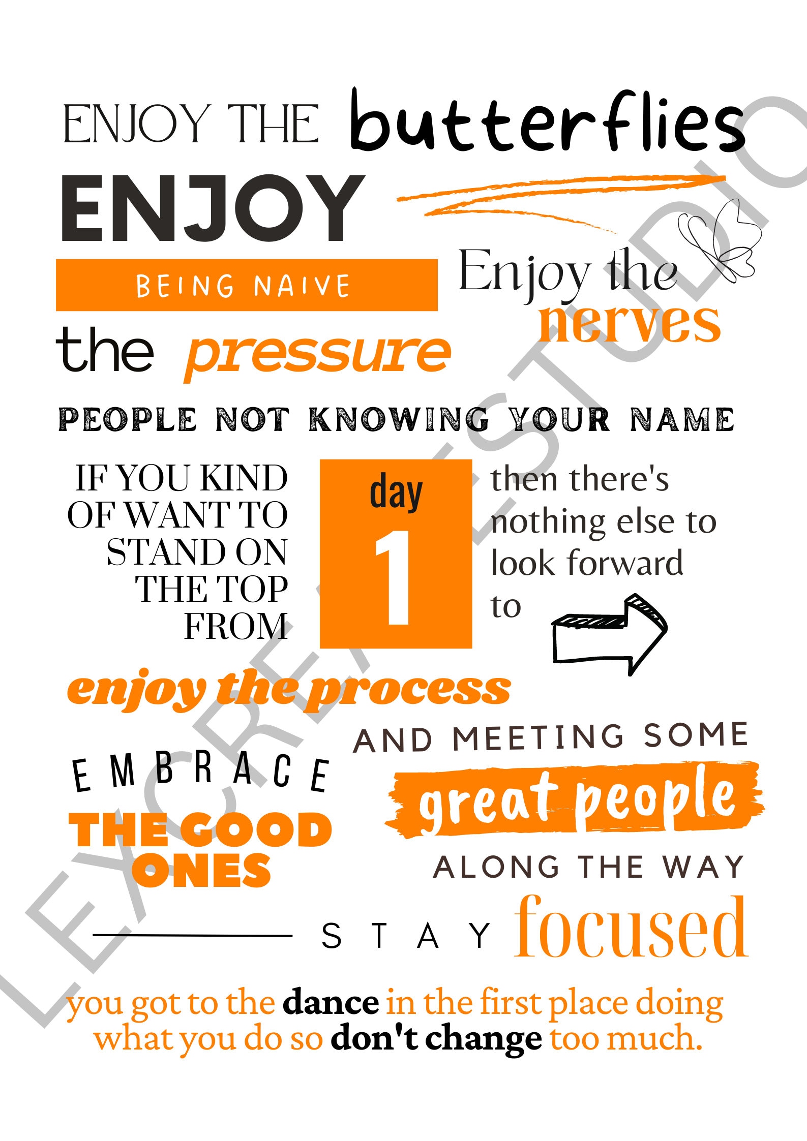 Daniel Ricciardo Poster - Enjoy the Butterflies | F1 Quote | A4 Digital ...