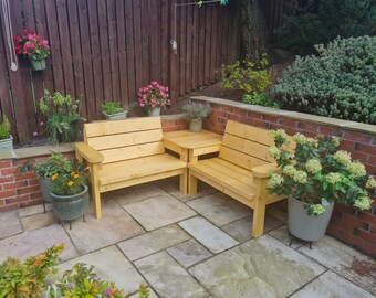 Corner Bench Garden - Etsy