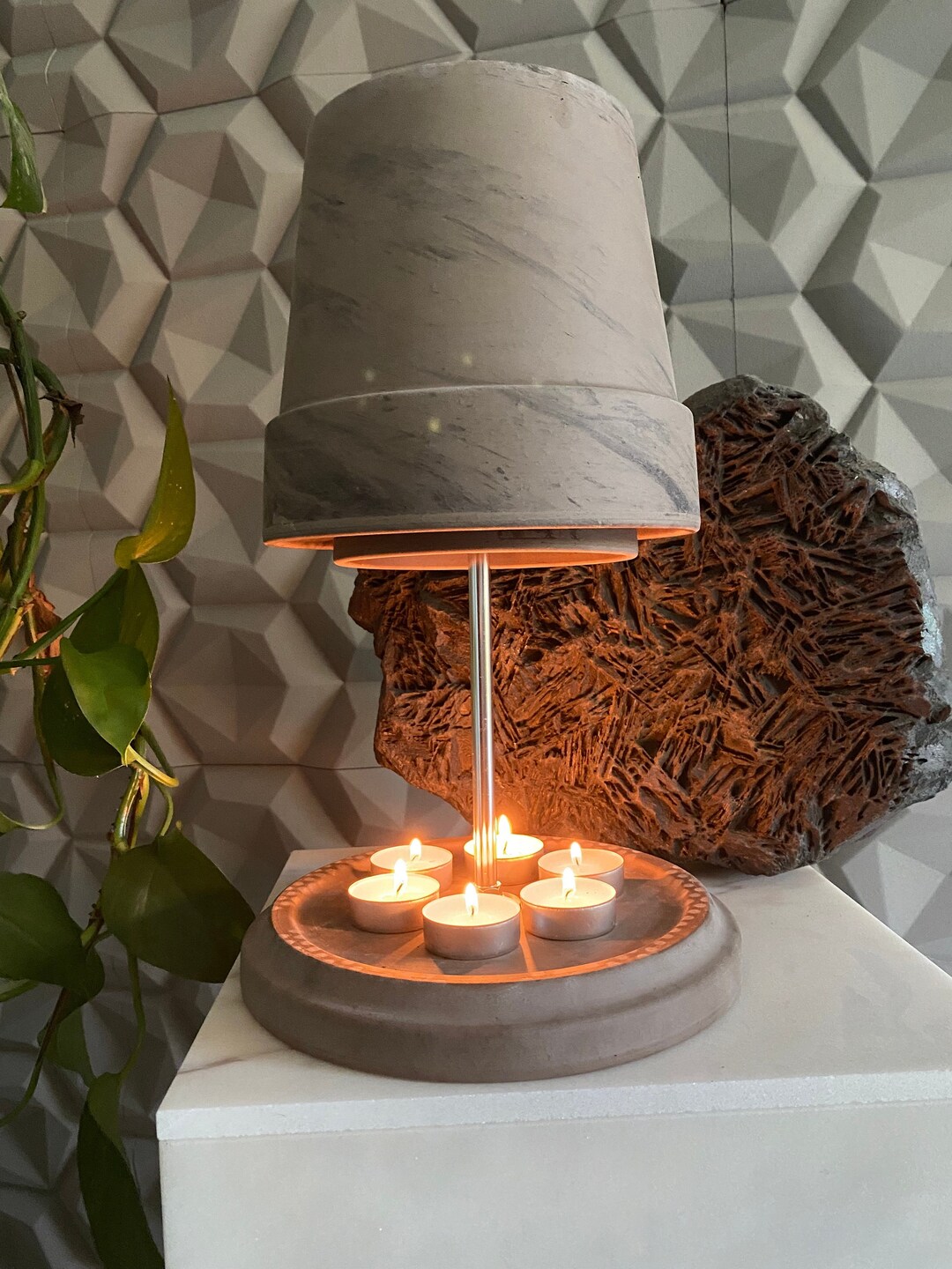 Noble Tealight Stove hedi XXL Deluxe Table Fireplace for 6 Tealights ...