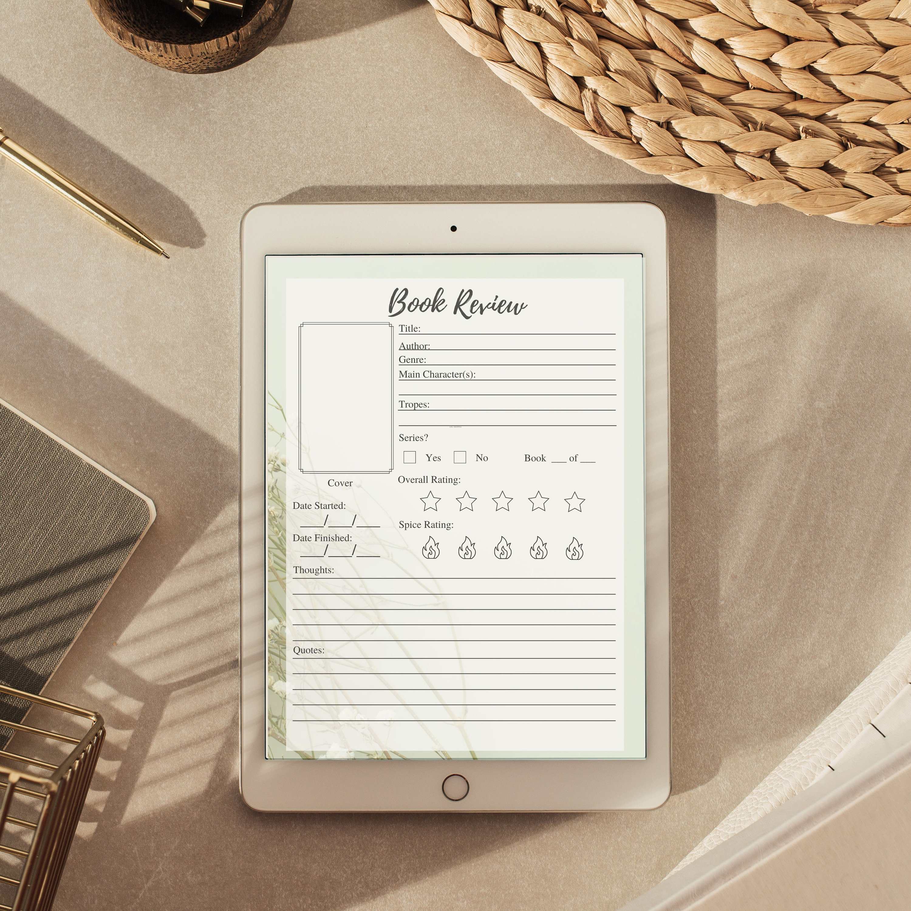 Digital Reading Journal Reading Digital Planner Digital - Etsy