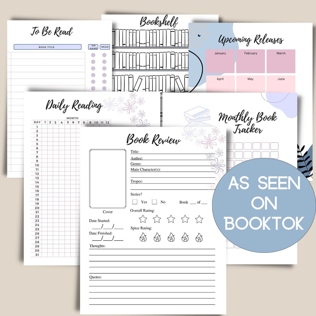 Digital Reading Journal, Reading Digital Planner, Digital Reading ...