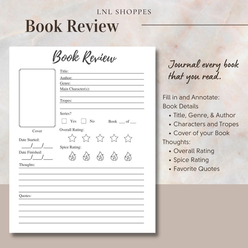 Digital Reading Journal Digital Reading Tracker Digital - Etsy