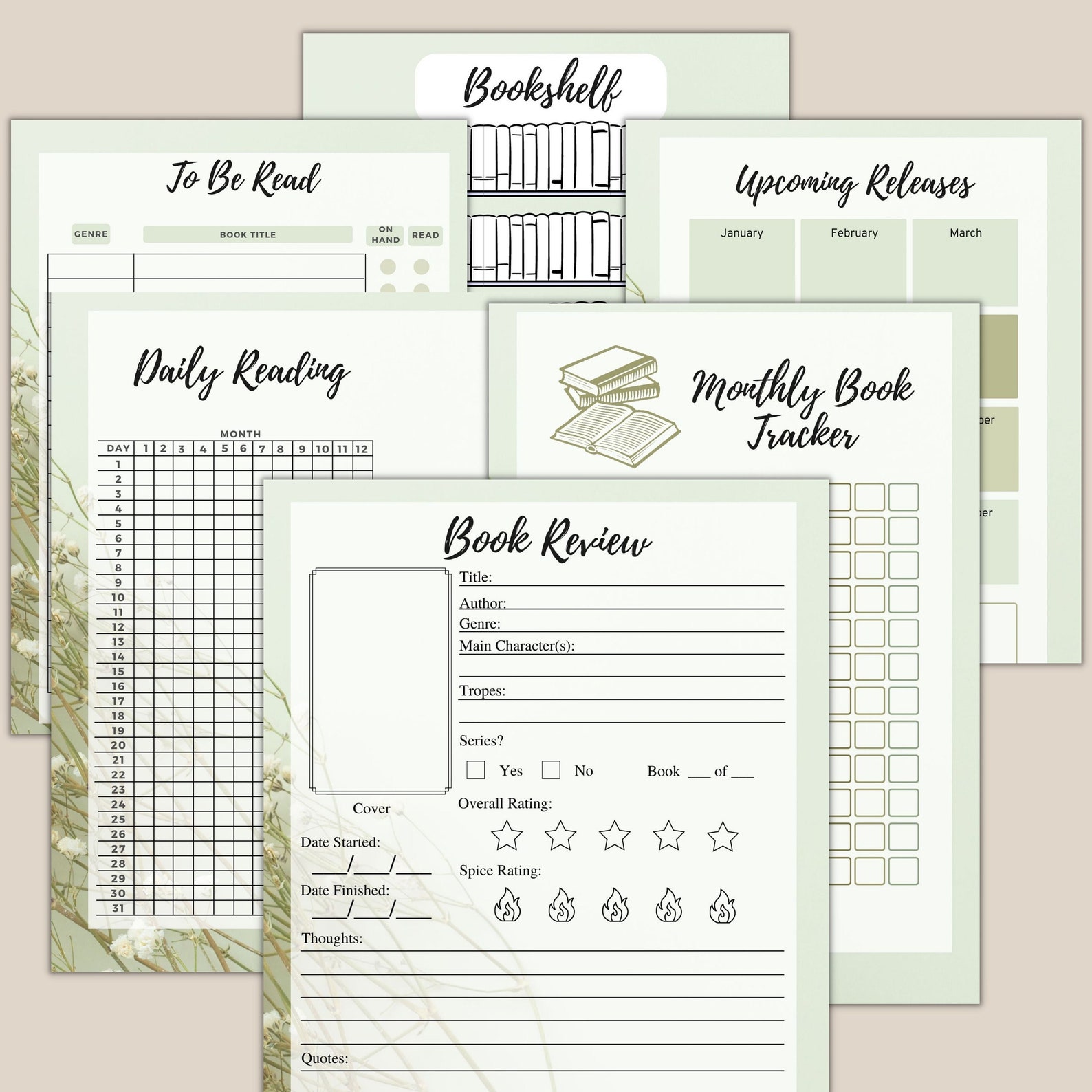 Digital Reading Journal Reading Digital Planner Digital - Etsy