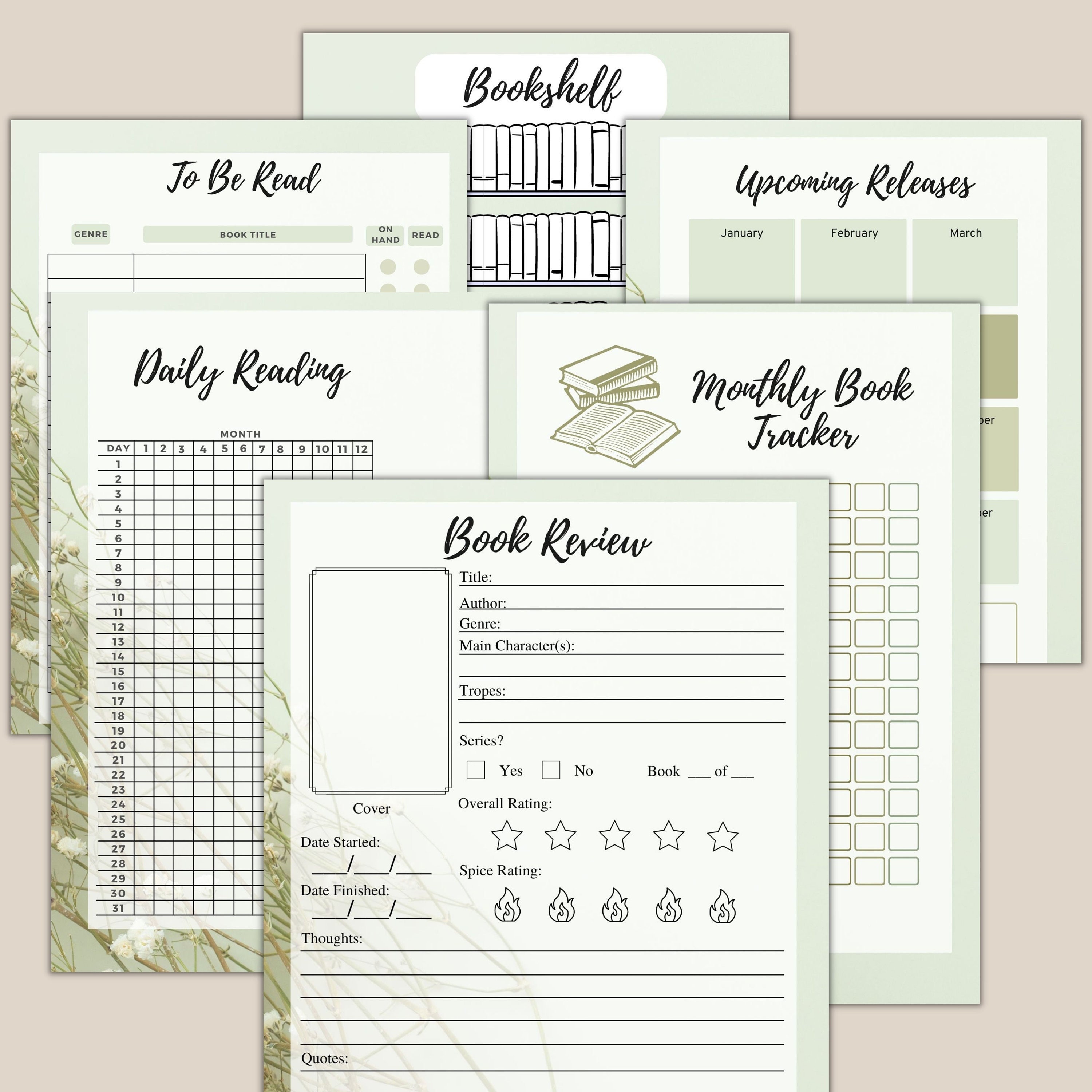 Digital Reading Journal Reading Digital Planner Digital - Etsy