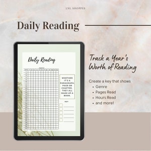 Digital Reading Journal, Reading Digital Planner, Digital Reading ...
