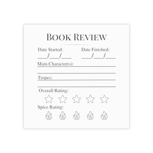 Book Review Post-it® Note Pads, Reading Sticky Notes, Reading Journal ...