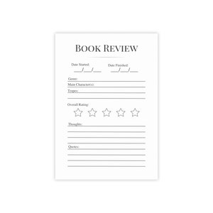 Book Review Post-it® Note Pads, Reading Sticky Notes, Reading Journal ...