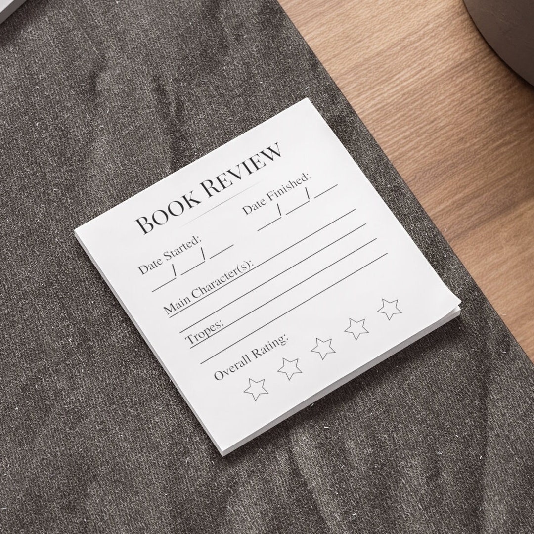 Book Review Post-it® Note Pads, Reading Sticky Notes, Reading Journal ...