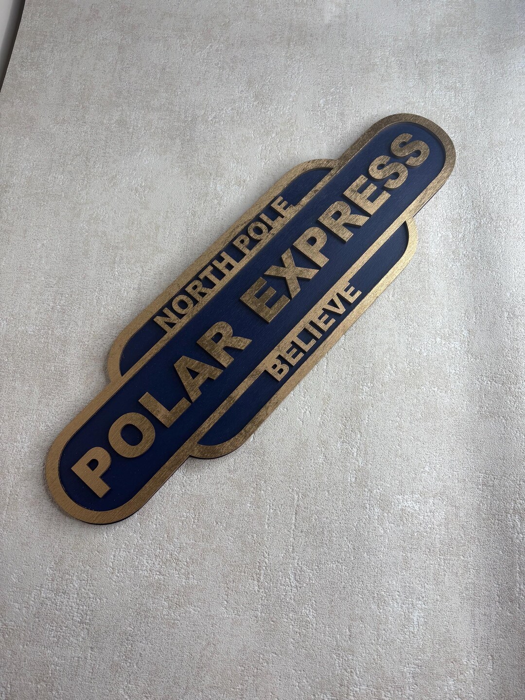 Polar Express Train Sign: Hand-painted Christmas Tree Decoration - Etsy