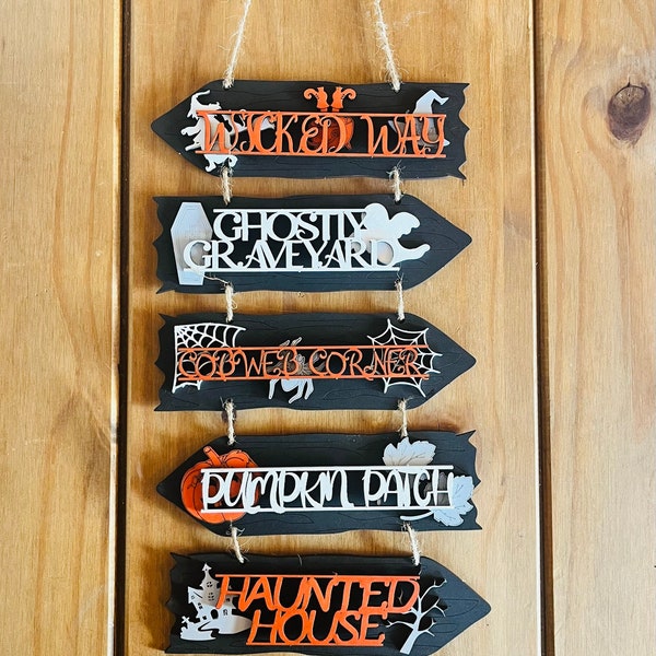 Halloween Directional Signs - Etsy