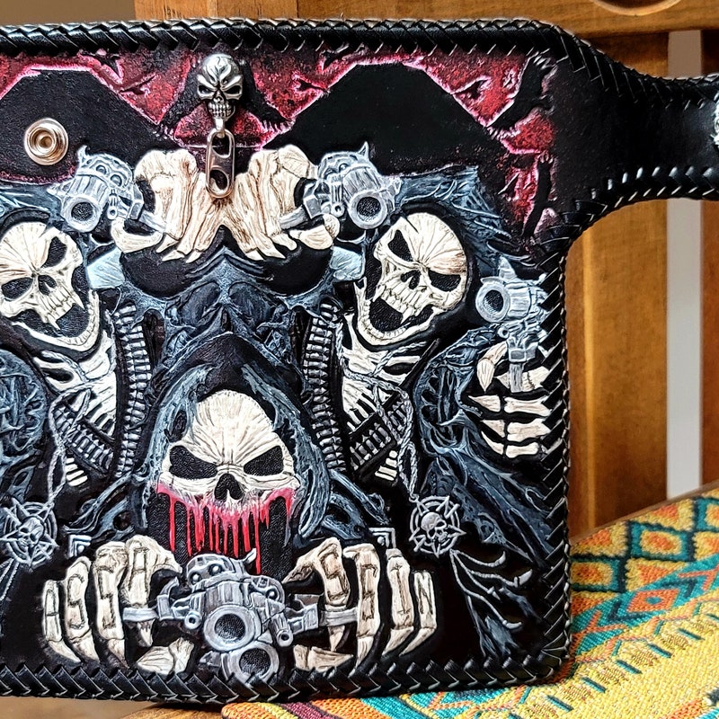 Skull Wallet - Etsy