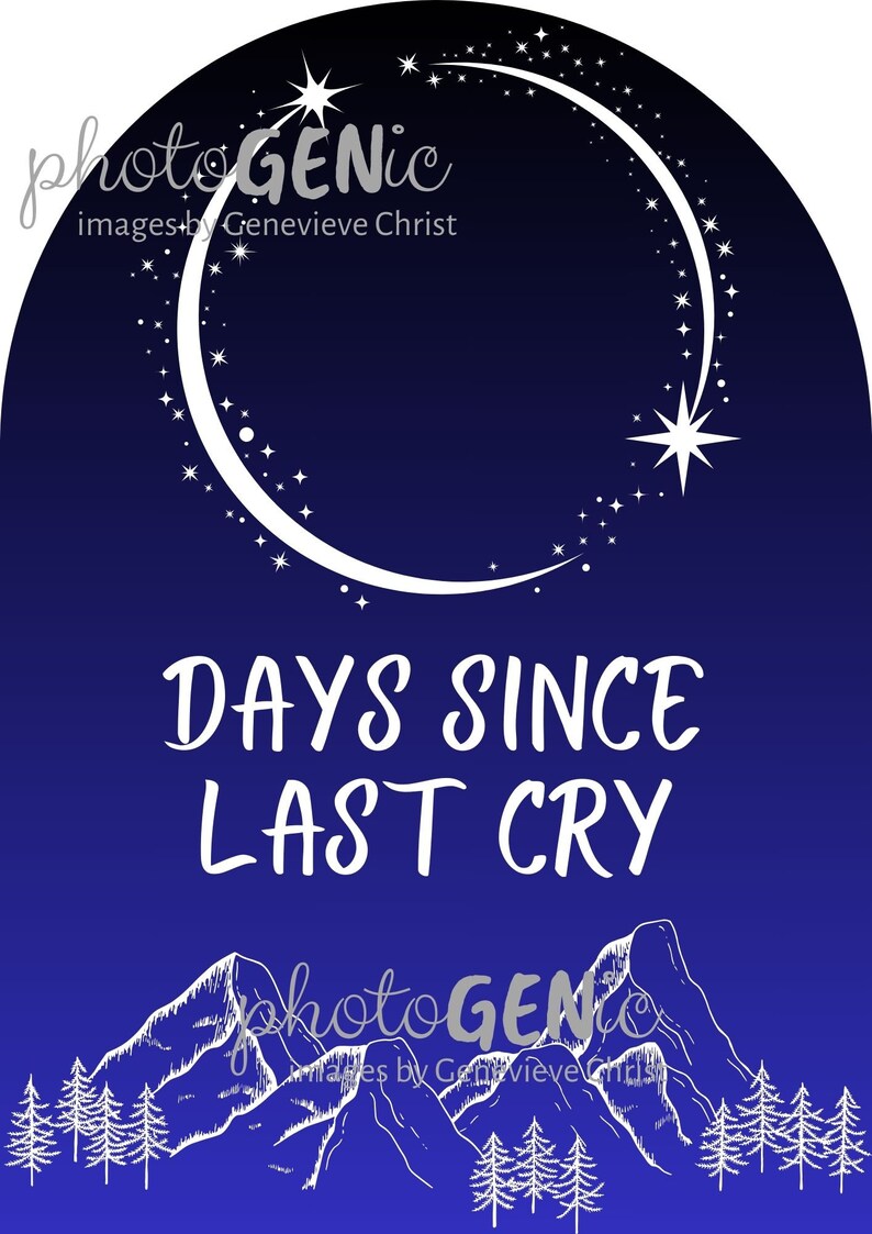 Days Since Last Cry Mountain Printable - Etsy