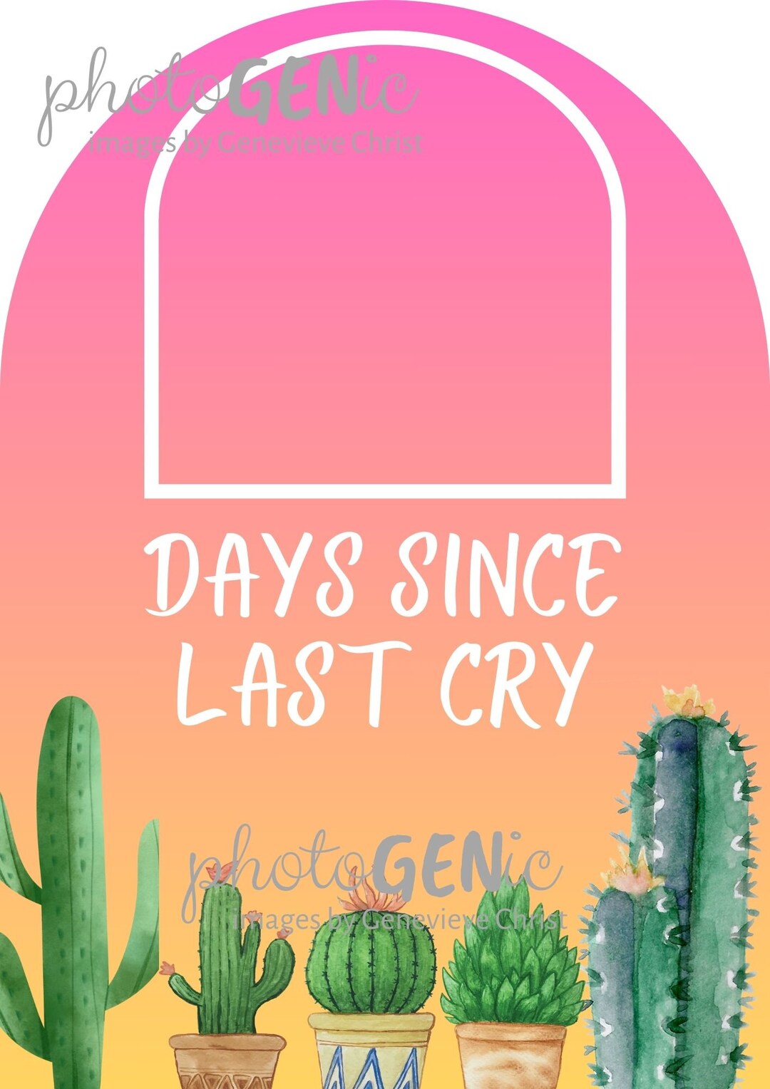 Days Since Last Cry Cactus Printable - Etsy