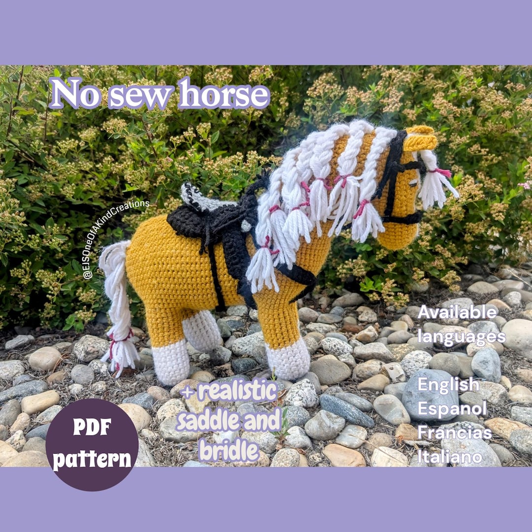 No Sew Horse Plushie "rodeo Time!" Crochet Pattern - Etsy