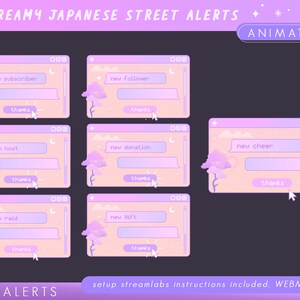 ANIMATED Twitch Stream Package / Dreamy Japanese Street Theme ...