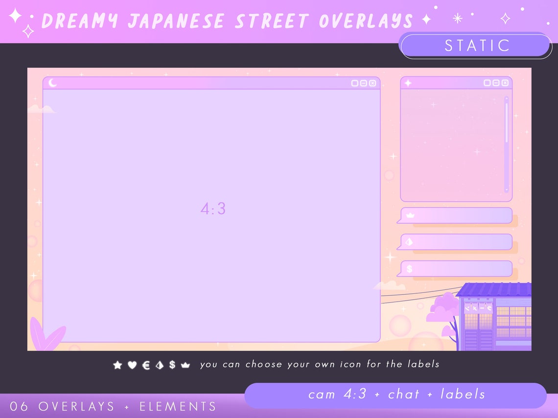ANIMATED Twitch Stream Package / Dreamy Japanese Street Theme - Etsy